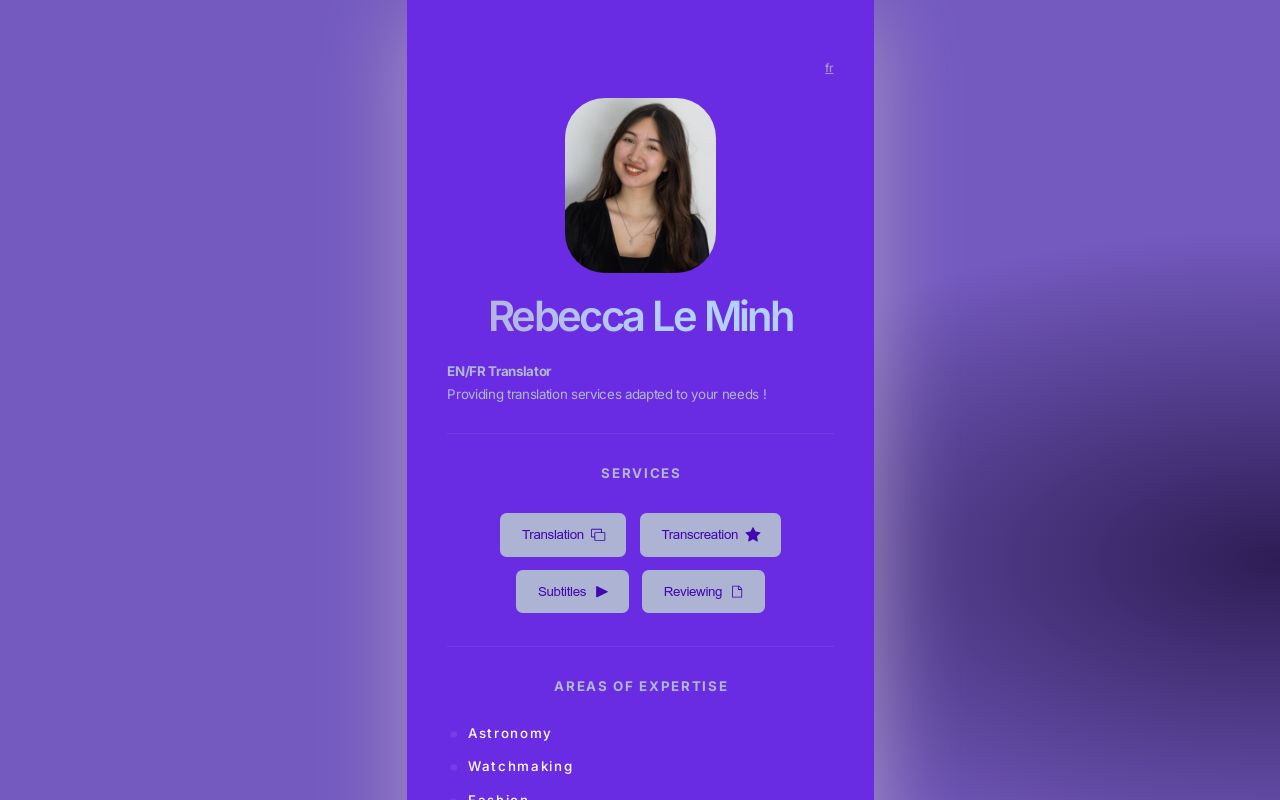 Rebecca Le Minh - Translator